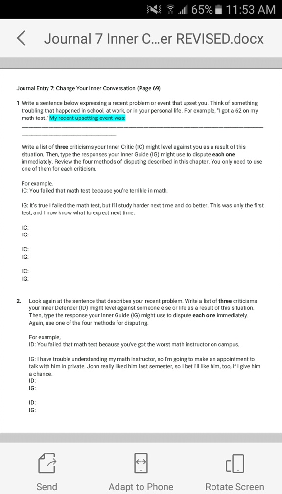 SOLVED: Can you give the explanation and examples of inner critic ...