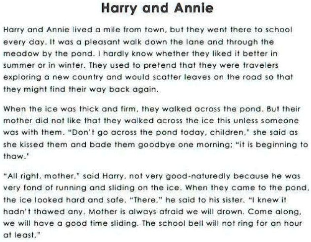 SOLVED: 'Read the story and fill in the chart to make connections ...