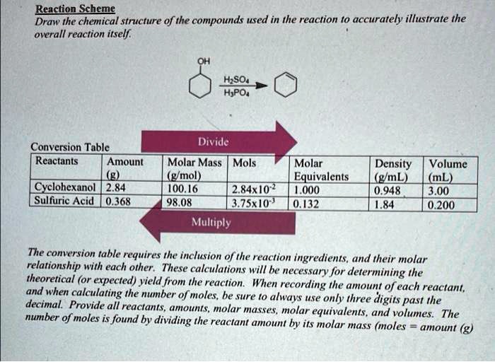 Text: Draw the chemical structure of the compounds used in the reaction ...