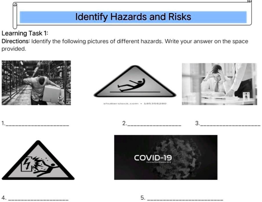 VIDEO solution: IDENTIFY HAZARDS AND RISKS Please, kailangan ko po ng ...