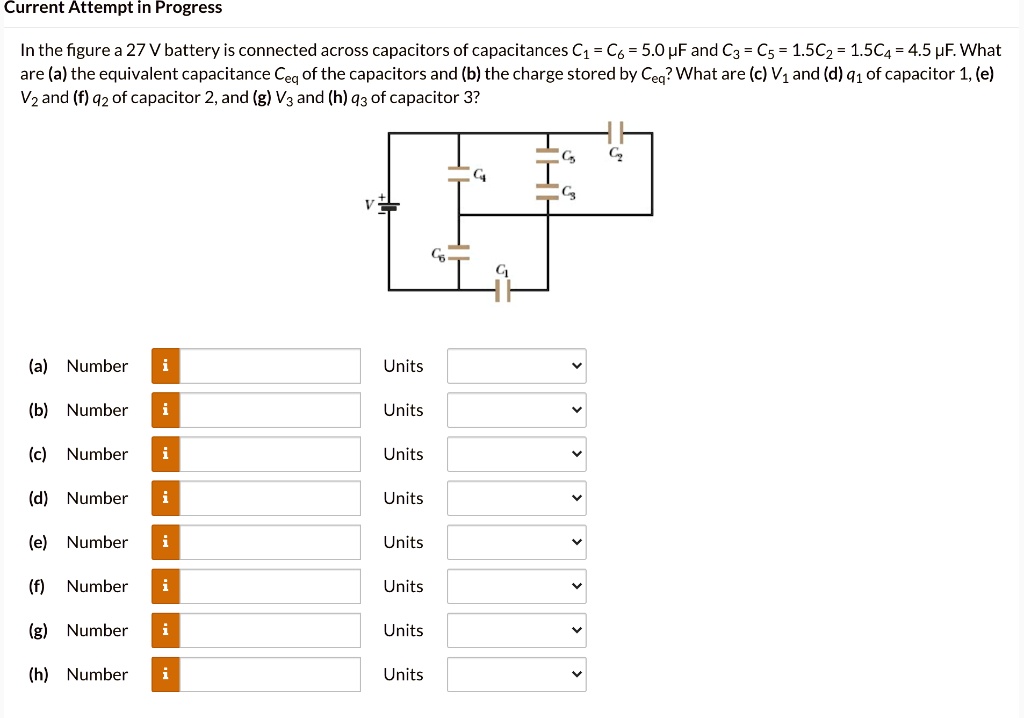 Current Attempt in Progress In the figure a 27 V battery is connected ...