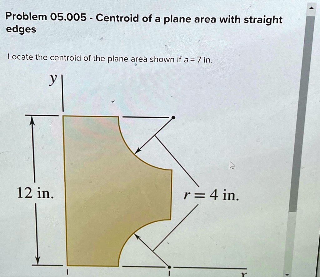 problem 05005 centroid of a plane area with straight edges locate the ...