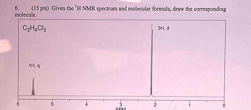 SOLVED: Given the H NMR spectrum and molecular formula, draw the ...