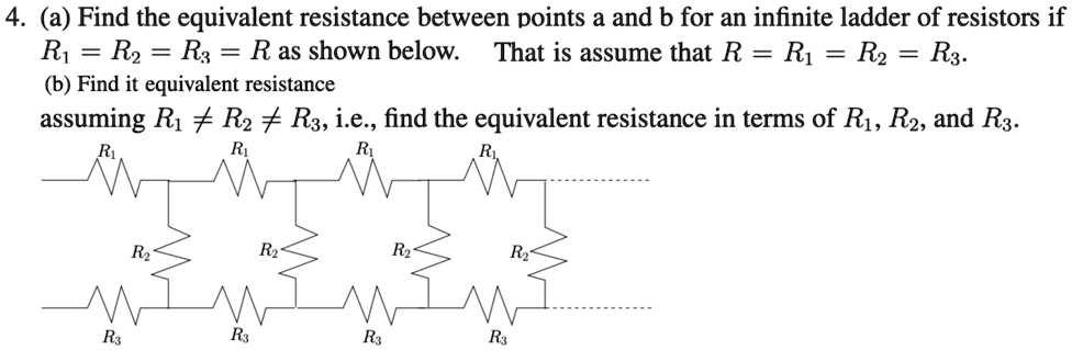 a find the equivalent resistance between points a and b for an infinite ...