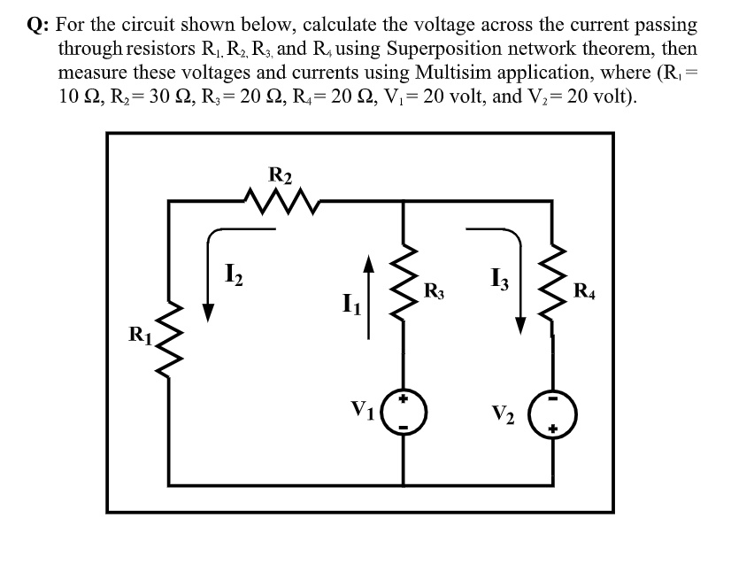 Solved Q For The Circuit Shown Below Calculate The Voltage Across