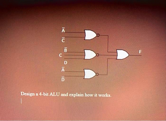 d design a 4 bit alu and explain how it works 51746
