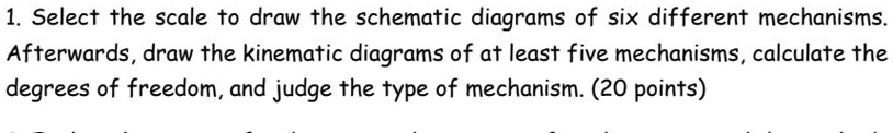 SOLVED: Select the scale to draw the schematic diagrams of six ...