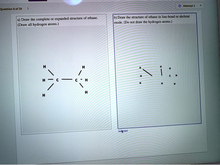 [GET ANSWER] question 8 of 20 a draw the complete or expanded structure ...
