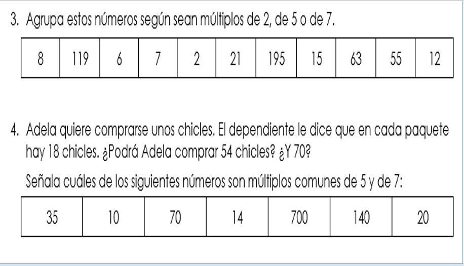 una ayudita pliss 3 agrupa estos numeros segun sean multiplos de 2 de 5 ...