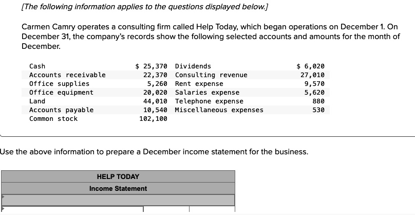 the following information applies to the questions displayed below ...
