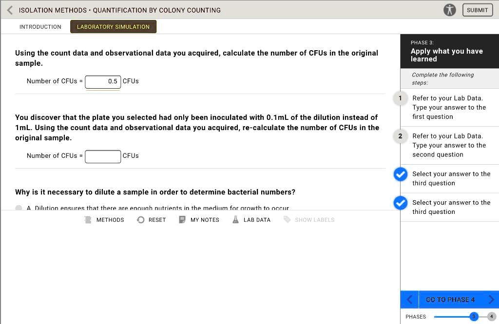 Get Answer Isolation Methods Quantification By Colony Counting Submit Introduction Laboratory 5433
