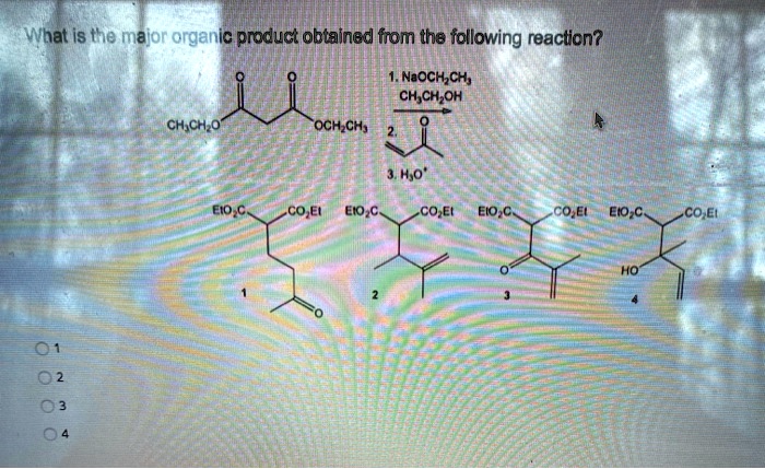 SOLVED: What is the major organic product obtained from the following reaction? NaOcH;ch; CH ...