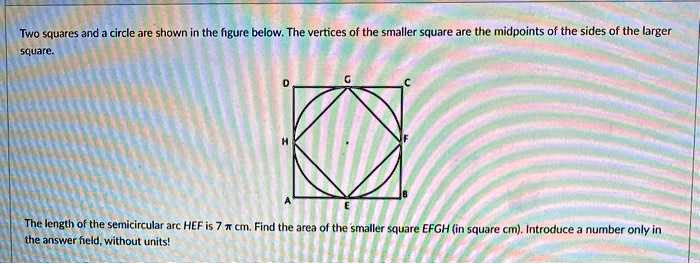 SOLVED: Two squares and J circle Jre shown in the figure below The vertices of the smz ler ...