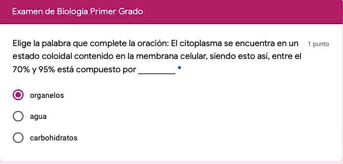 SOLVED: Me ayudan con esto =) ........ Examen de Biología Primer Grado Elige la palabra que ...