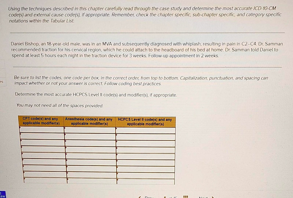 Using the techniques described in this chapter carefully read through ...