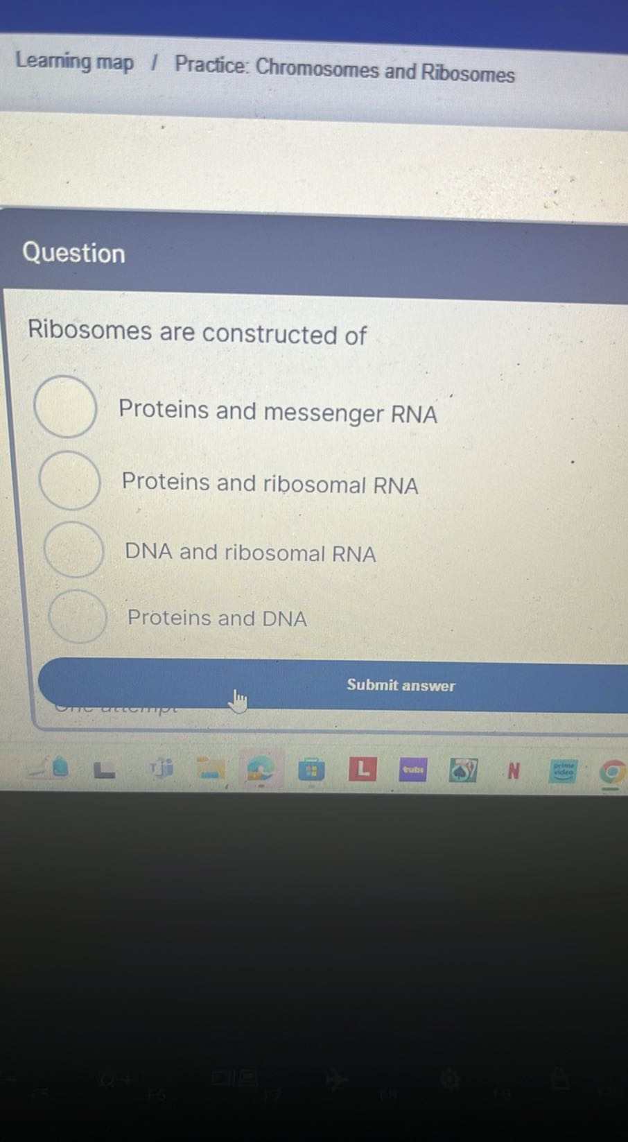learning map practice chromosomes and ribosomes question ribosomes are ...