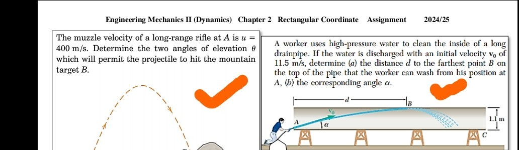 Engineering Mechanics II (Dynamics) Chapter 2 Rectangular Coordinate Assignment 2024/25 The ...