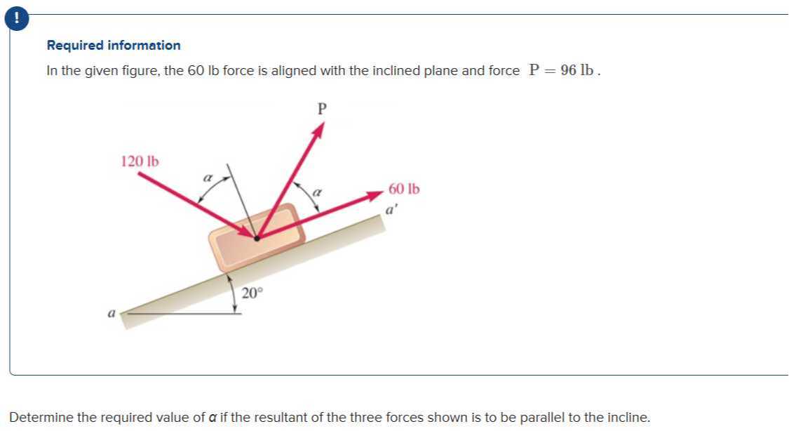 ! Required information In the given figure, the 60 lb force is aligned ...