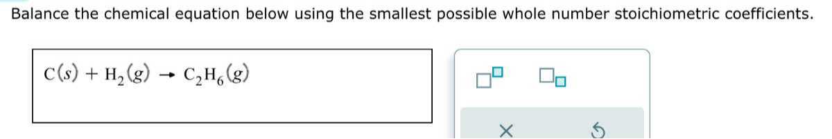 Balance the chemical equation below using the smallest possible whole ...