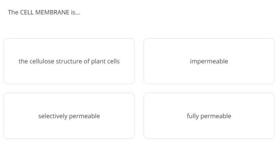 The CELL MEMBRANE is... the cellulose structure of plant cells ...
