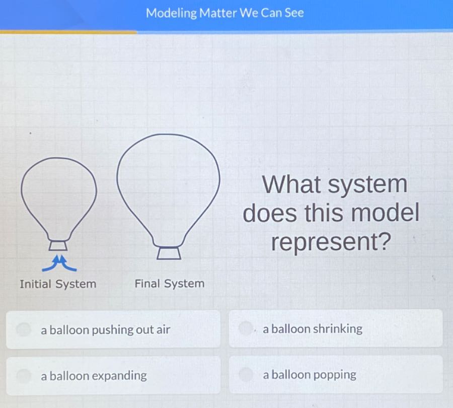 modeling matter we can see initial system final system what system does ...