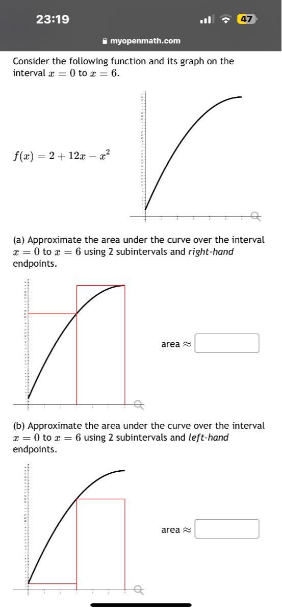 23:19 47 myopenmath.com Consider the following function and its graph ...