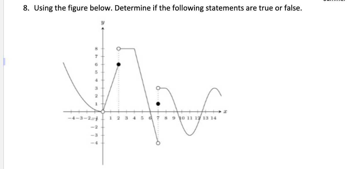 8. Using the figure below. Determine if the following statements are ...