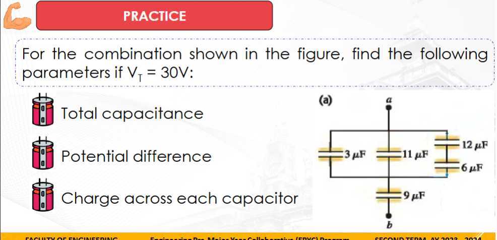 PRACTICE For the combination shown in the figure, find the following parameters if VT=30 V ...