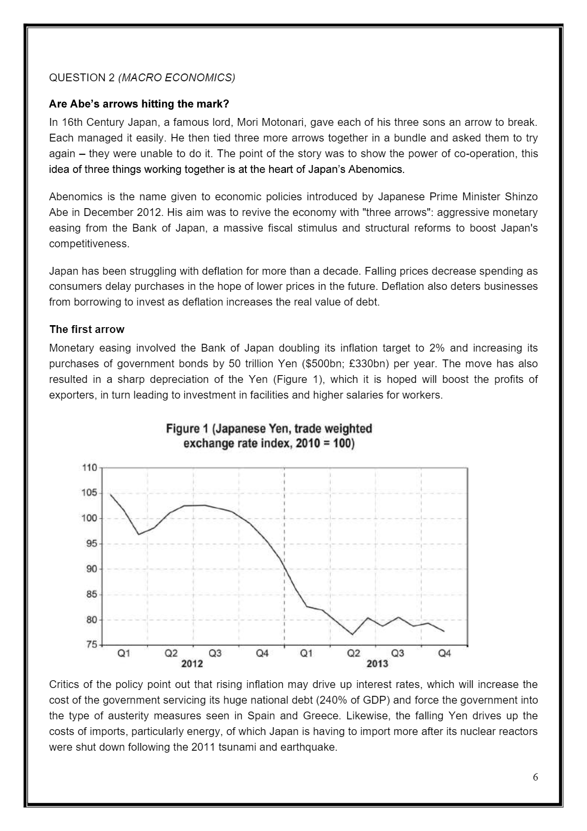 SOLVED: QUESTION 2 (MACRO ECONOMICS) Are Abe's arrows hitting the mark ...
