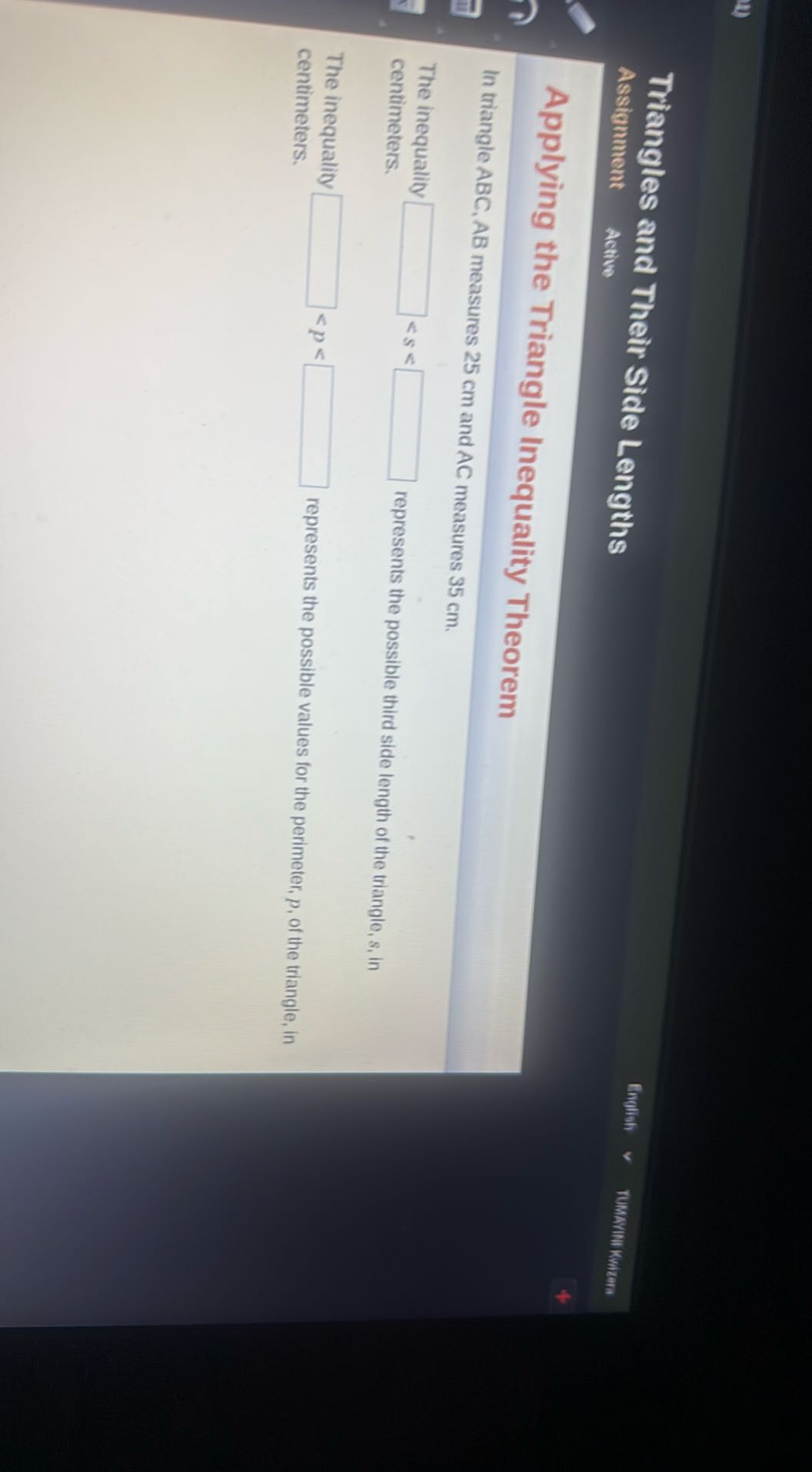 Triangles and Their Side Lengths Enolish Active TUMAVINN Kwizara ...