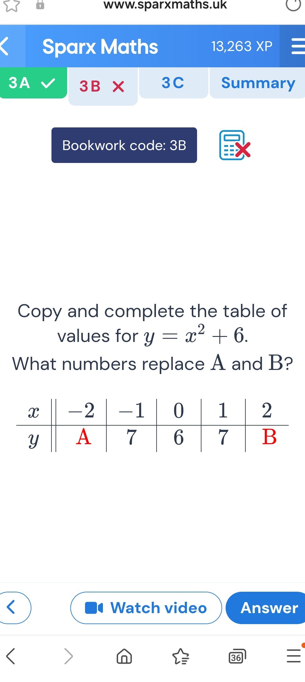 [GET ANSWER] www.sparxmaths.uk Sparx Maths 13,263 XP 3A 3B 3 C Summary ...