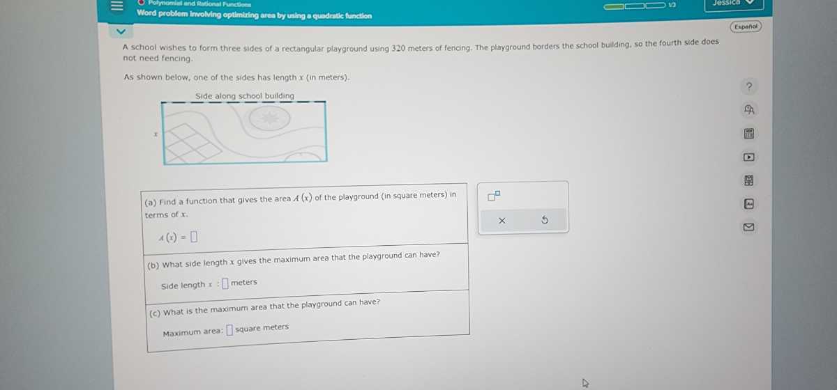Word problem Iwoiking opthitilig area by uing a gudnils landion Espancl ...