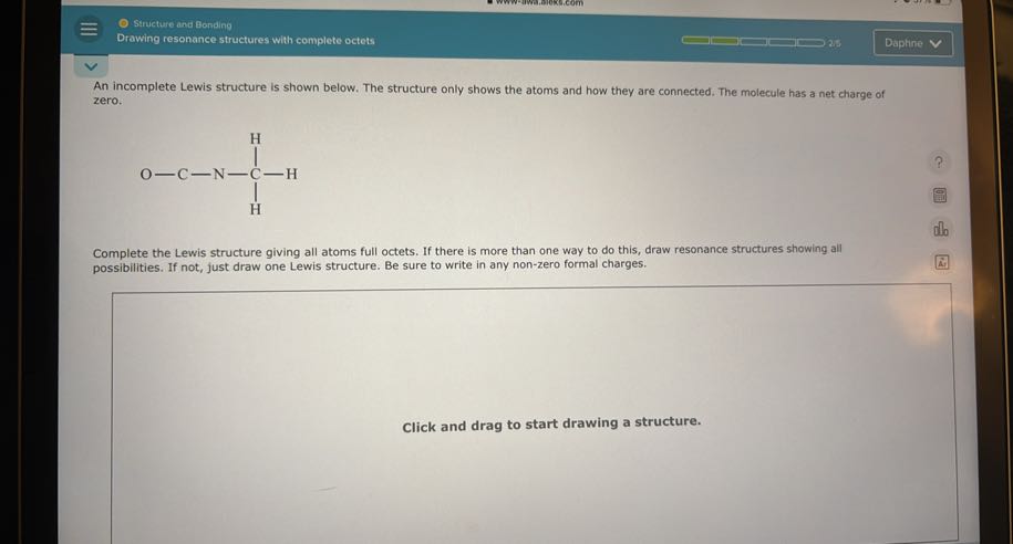 Siructure and Bonding Drawing resonance structures with complete octets ...