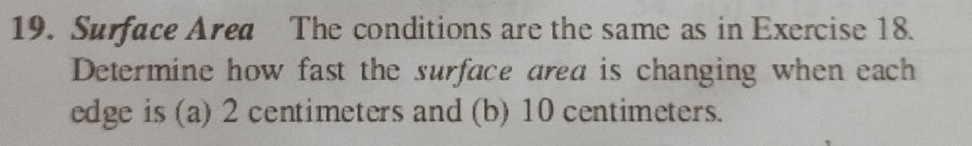 19. Surface Area The conditions are the same as in Exercise 18 ...