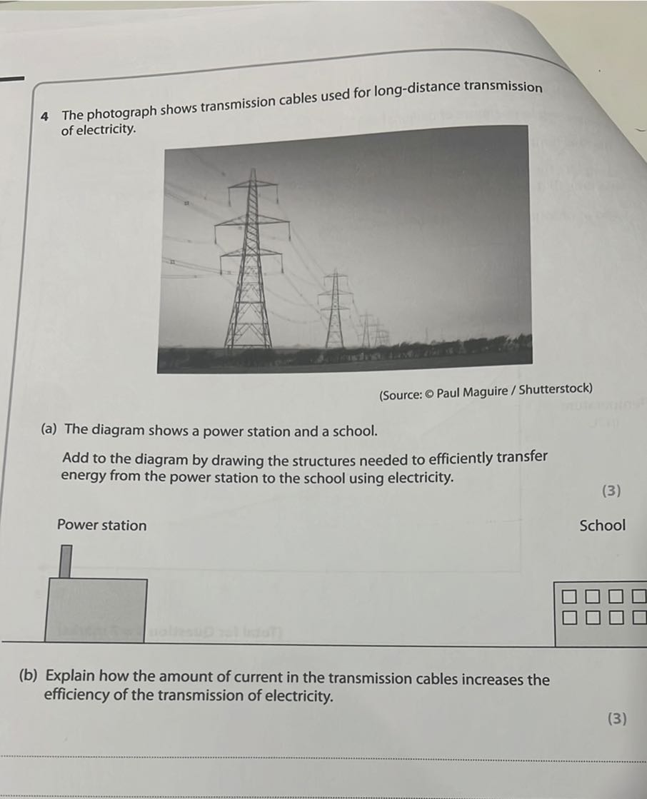 4 The photograph shows transmission cables used for...