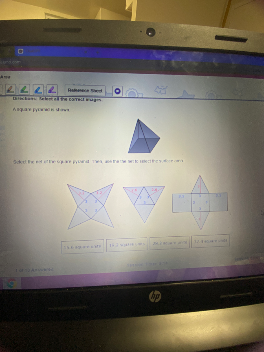 sand.com Area 2 2 2 6 Relerence Sheet Directions: Select all the ...