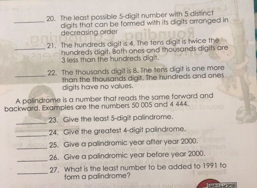 20. The least possible 5-digit number with 5 distinct digits that can be formed with its digits ...