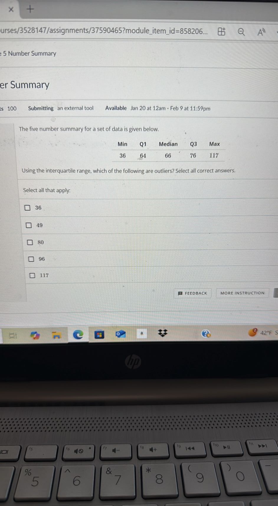 [GET ANSWER] urses/3528147/assignments/37590465?moduleitemid=858206... 5 Number Summary er ...