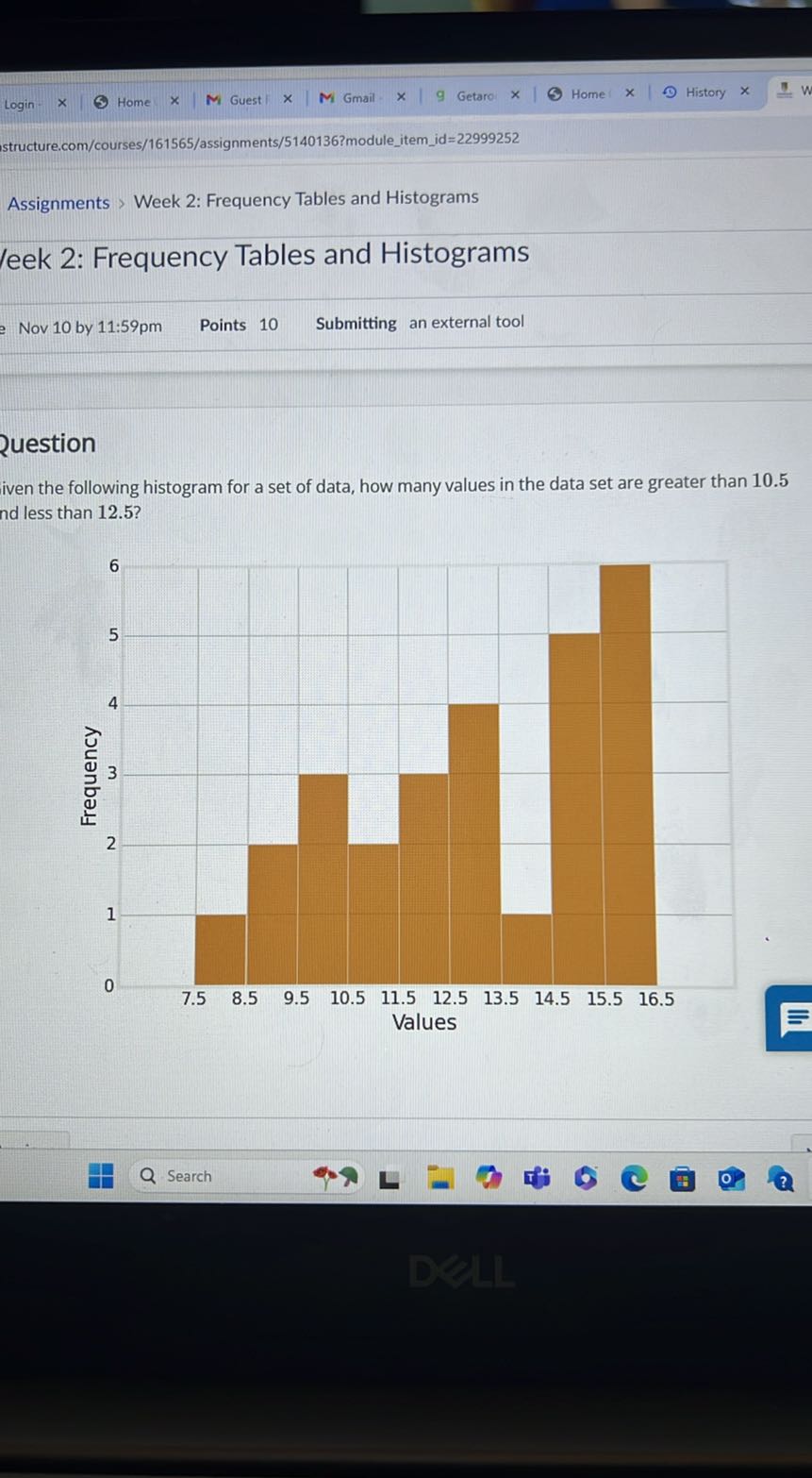Login. Home Guest Gmail Getaro Home History istructure.com/courses/161565/assignments/5140136 ...