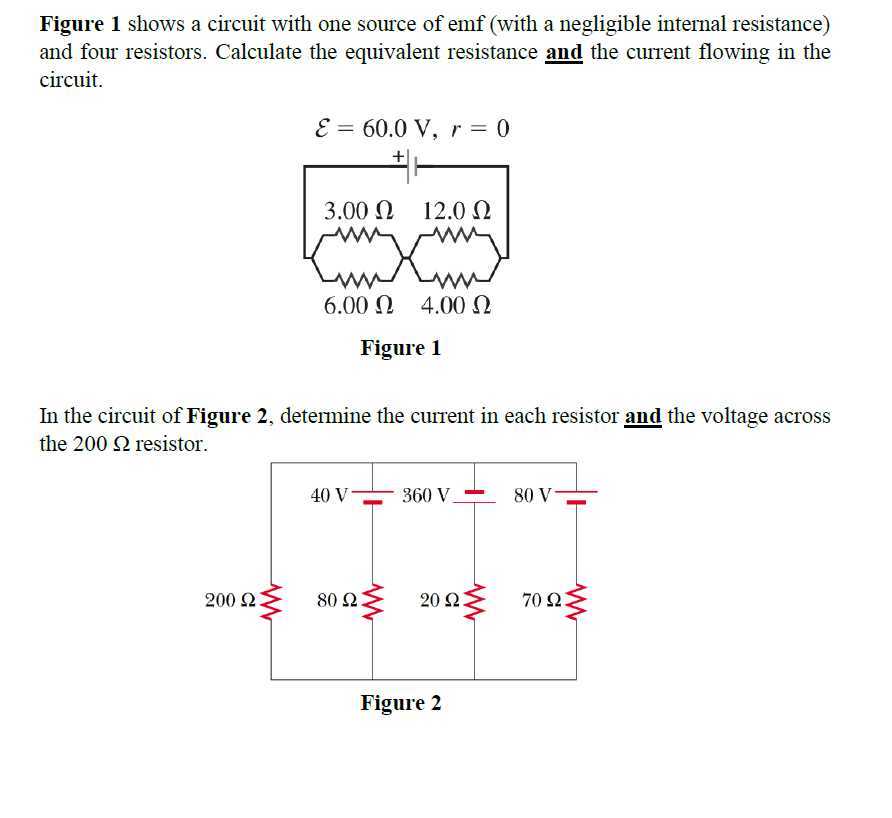 Figure 1 shows a circuit with one source of emf (with a negligible ...