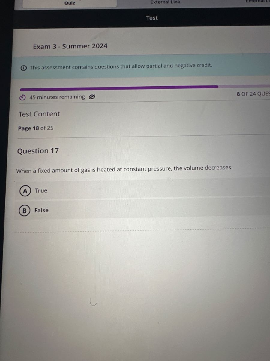 Quiz External Link Test Exam 3 - Summer 2024 (1) This assessment ...