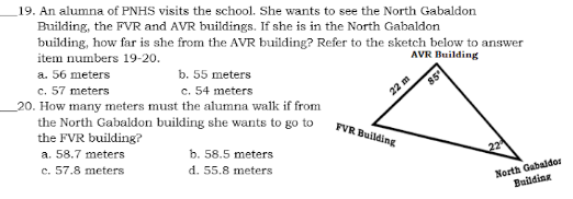 19. An alumna of PNHS visits the school. She wants to see the North ...