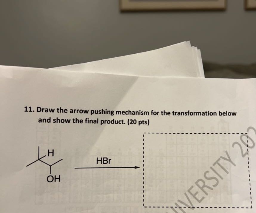 11. Draw the arrow pushing mechanism for the transformation below and ...