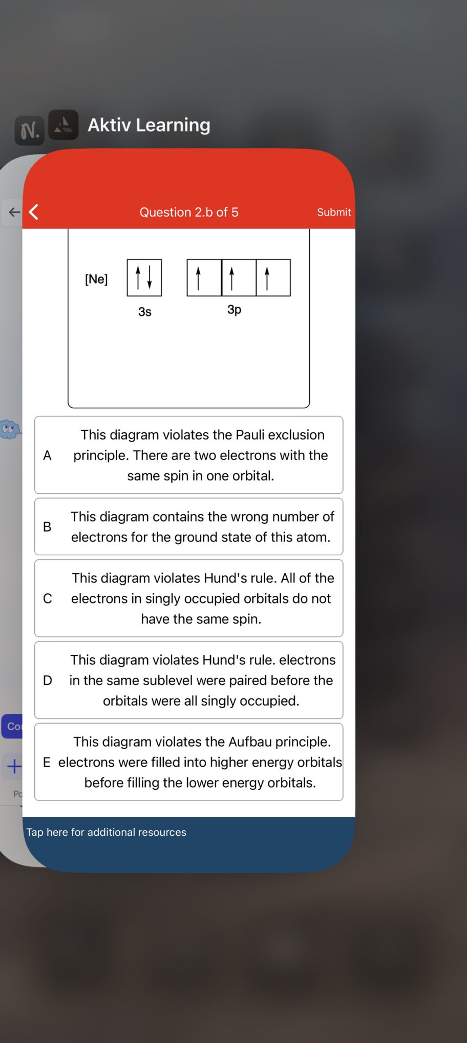 N. Aktiv Learning Question 2.b of 5 Submit This diagram violates the ...