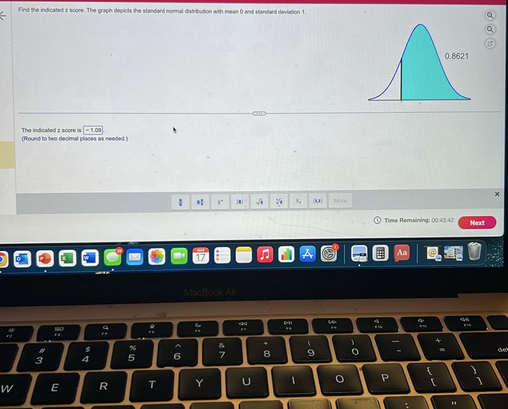 Find the indicated z score. The graph depicts the standard normal ...