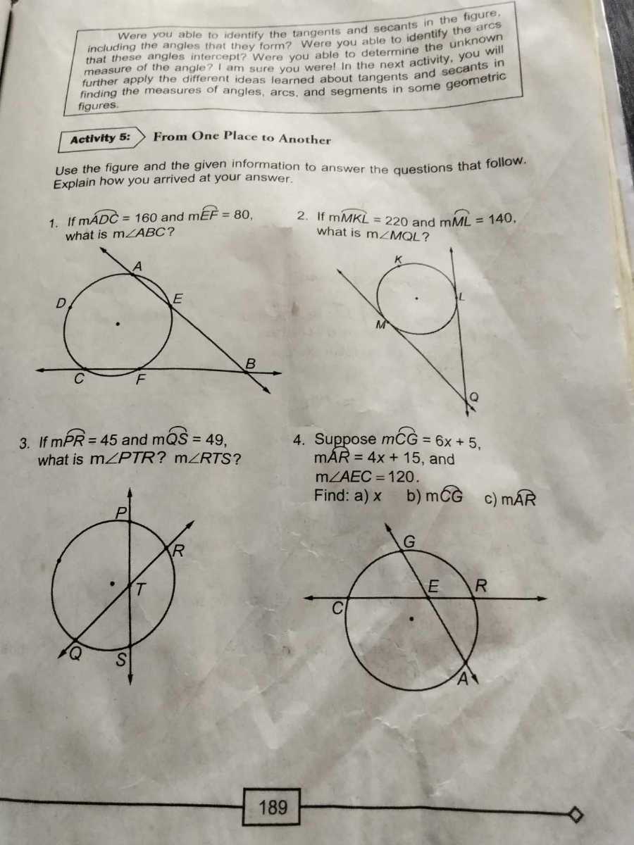 Were you able to identify the tangents and secants in the figure ...