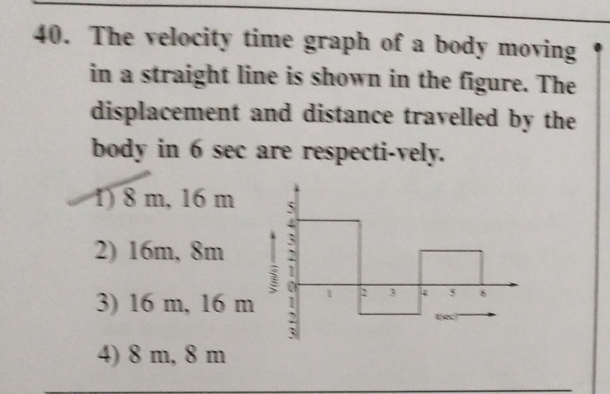 40 the velocity time graph of a body moving in a straight line is shown ...