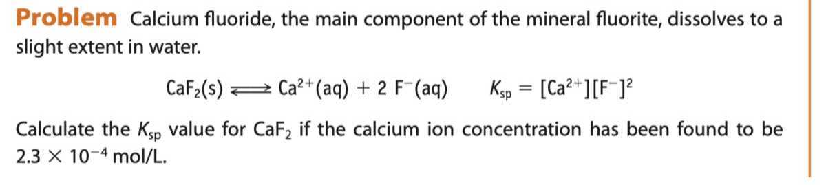problem calcium fluoride the main component of the mineral fluorite ...
