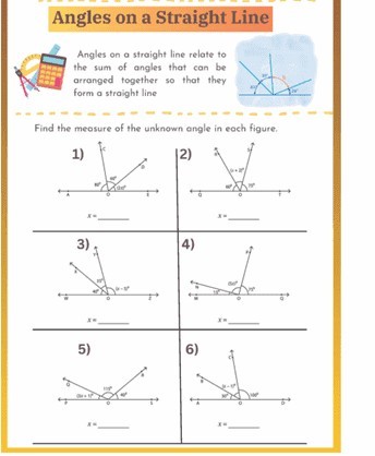 Angles on a Straight Line Angles on a straight line relate to the sum ...