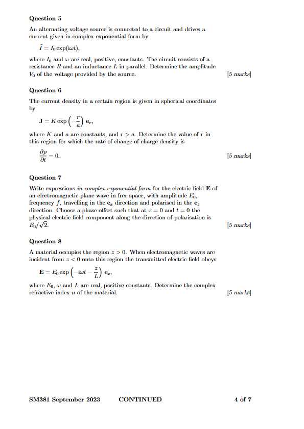 Question 5 An alternating voltage source is onnectex to a circuit and ...